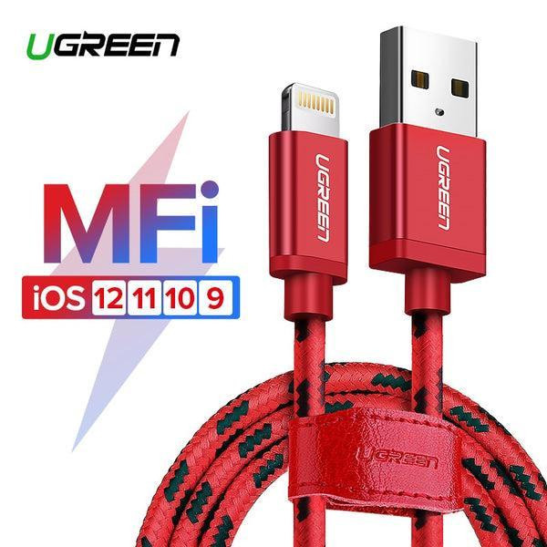 قیمت و خرید کابل تبدیل USB به لایتنینگ یوگرین مدل US247 طول 1.5 متر