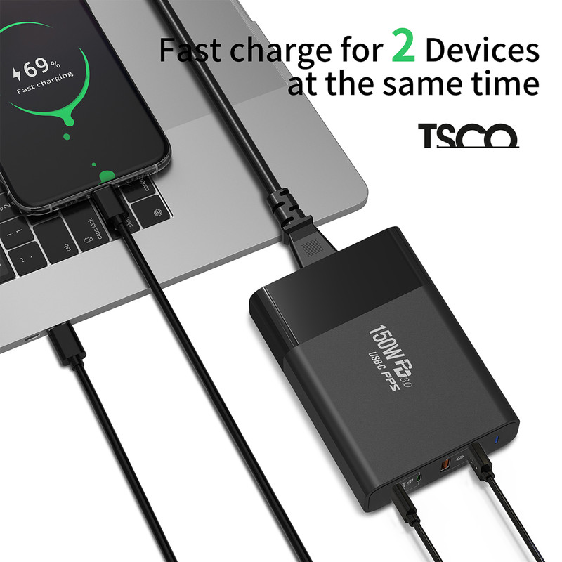 قیمت و خرید آداپتور شارژ 150 وات تسکو مدل TTC 69 به همراه کابل پاور AC