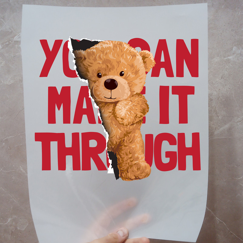 قیمت و خرید استیکر پارچه و لباس مدل dtf طرح تدی کد H30.123 مجموعه 24 عددی