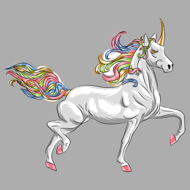 قیمت و خرید استیکر پارچه و لباس مدل dtf طرح یونیکورن کد H20.281 مجموعه 6 عددی