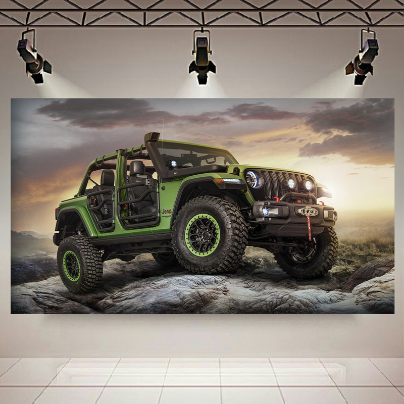 قیمت و خرید تابلو بوم طرح ماشین آفرود مدل جیپ Wrangler کد AR5910