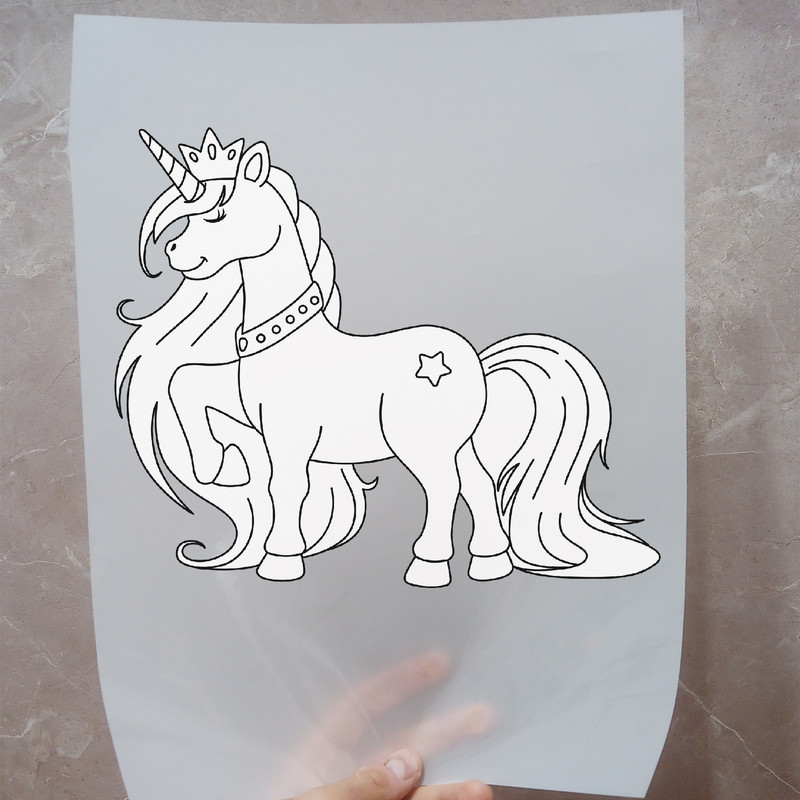 قیمت و خرید استیکر پارچه و لباس مدل dtf طرح یونیکورن کد H20.1067 مجموعه 3 عددی