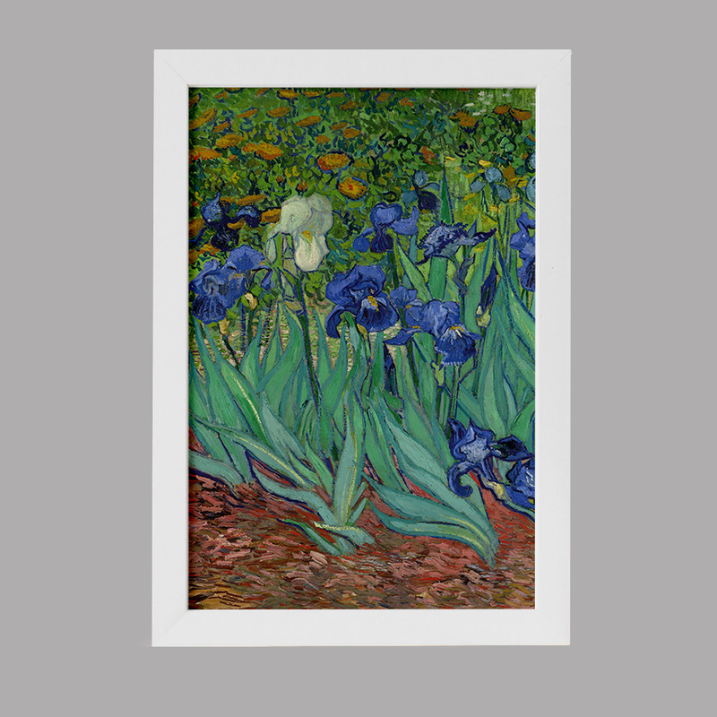 قیمت و خرید تابلو خندالو مدل دکوراتیو گل های زنبق ونگوگ Van Gogh کد M16