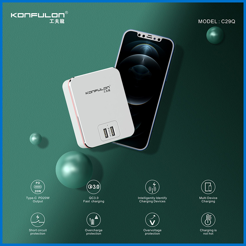 شارژر رومیزی 40.5 وات کانفلون مدل C29Q – فروشگاه اینترنتی لوازم خانه و دیجیتال بامیلو