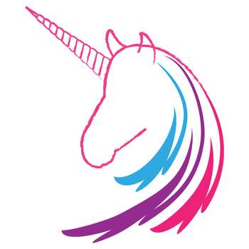 قیمت و خرید استیکر پارچه و لباس مدل dtf طرح یونیکورن کد H20.263 مجموعه 6 عددی