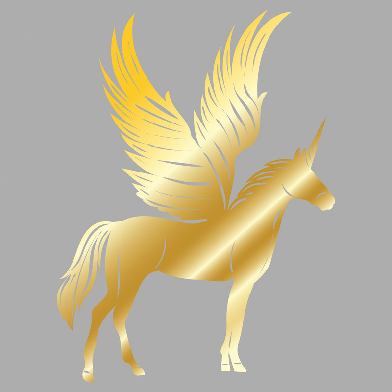 قیمت و خرید استیکر پارچه و لباس مدل dtf طرح یونیکورن کد H15.1125 مجموعه 4 عددی