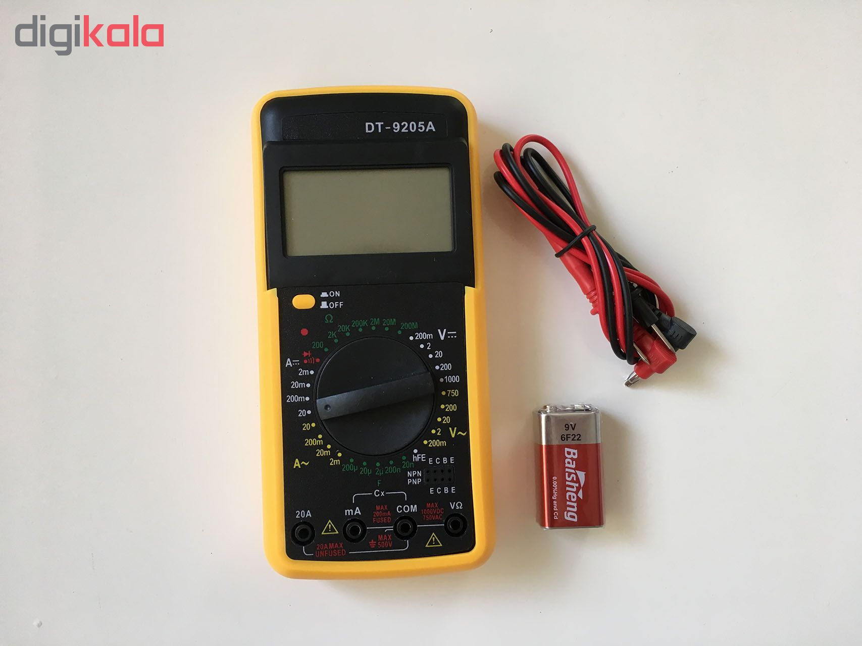 قیمت و مشخصات مولتی متر مدل DT9205A کد 09876 - زیراکو