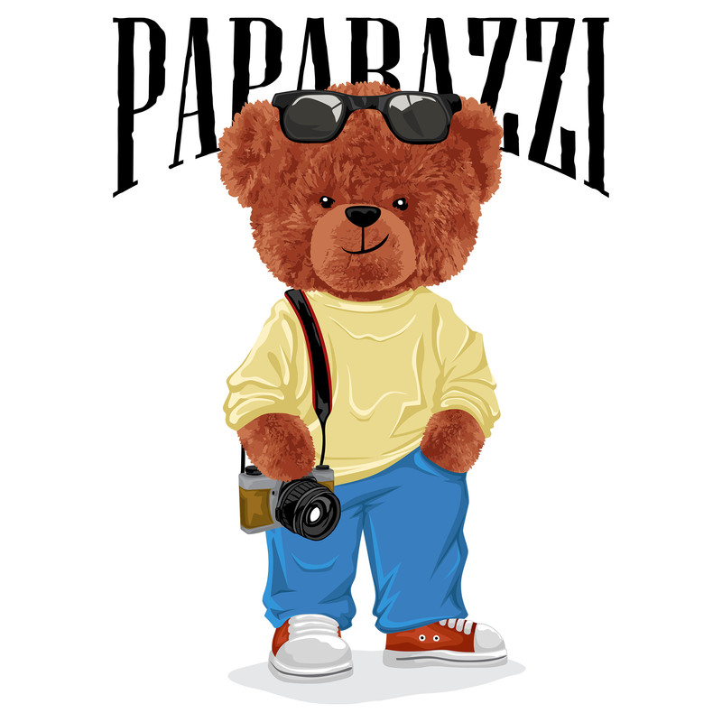 قیمت و خرید استیکر پارچه و لباس مدل dtf طرح تدی کد H15.32 مجموعه 24 عددی