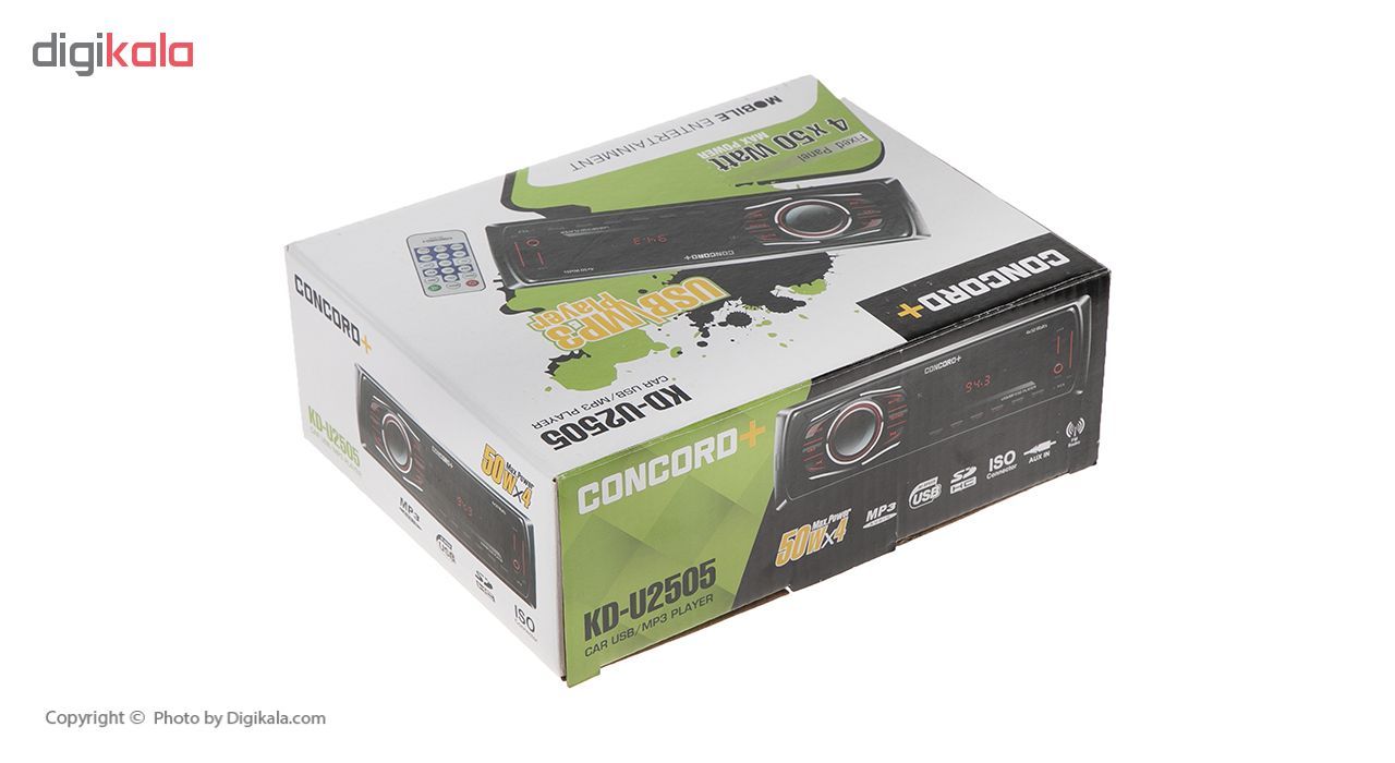 مشخصات، قیمت و خرید پخش کننده خودرو کنکورد پلاس مدل KD-U2505 | دیجی‌کالا