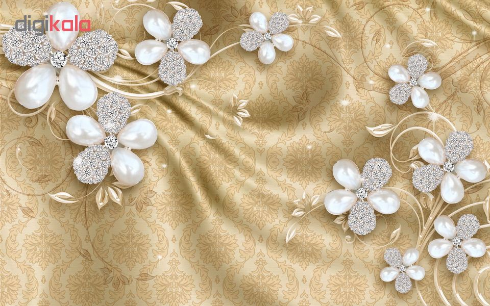 قیمت و مشخصات پوستر دیواری سه بعدی طرح گل کد 2118017 - زیراکو