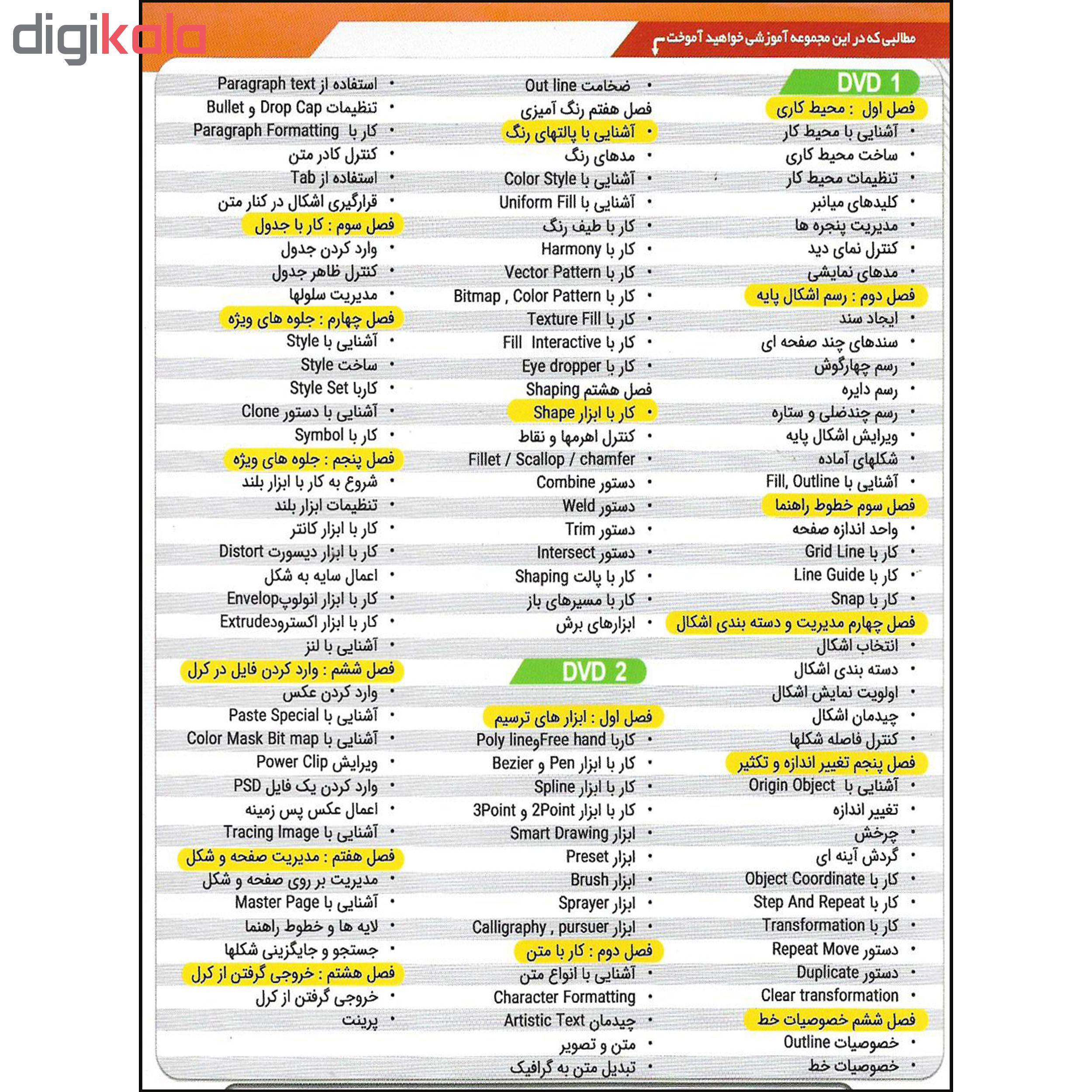 قیمت و مشخصات نرم افزار آموزش پروژه محور Corel Draw نشر نوین پندار به