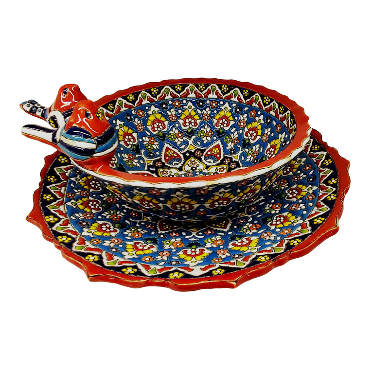 قیمت و خرید ست کاسه و بشقاب میناکاری کد 290