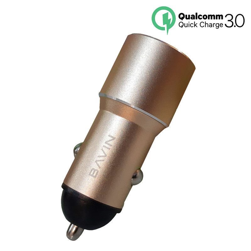 قیمت و خرید شارژر فندکی باوین مدل PC376 به همراه کابل تبدیل microUSB