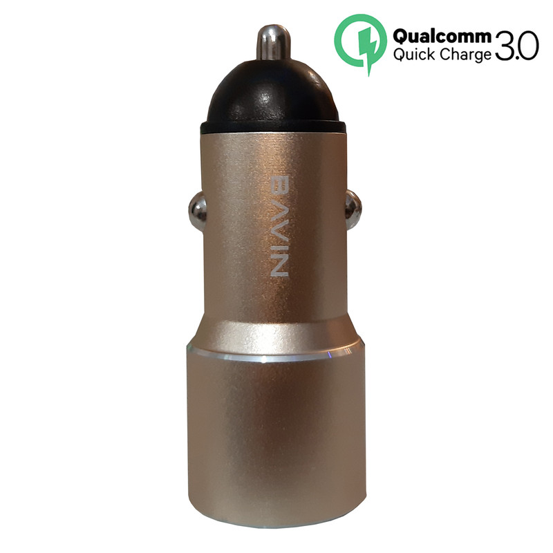 قیمت و خرید شارژر فندکی باوین مدل PC376 به همراه کابل تبدیل microUSB