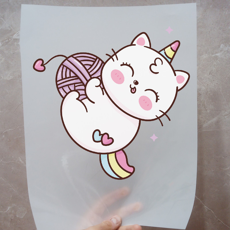 قیمت و خرید استیکر پارچه و لباس مدل dtf طرح یونیکورن کد H20.947 مجموعه 3 عددی