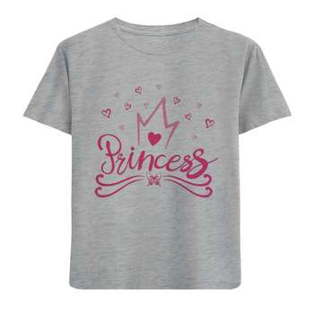 قیمت و خرید تی شرت آستین کوتاه دخترانه طرح princess کد F66