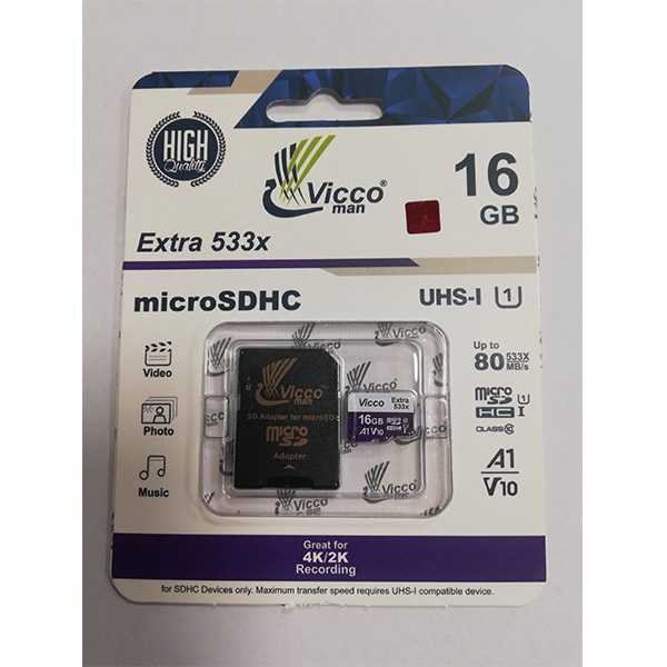 قیمت و خرید کارت حافظه microSDHC ویکومن مدل Extra 533X کلاس 10 استاندارد UHS-I U1 سرعت 80MBps ...