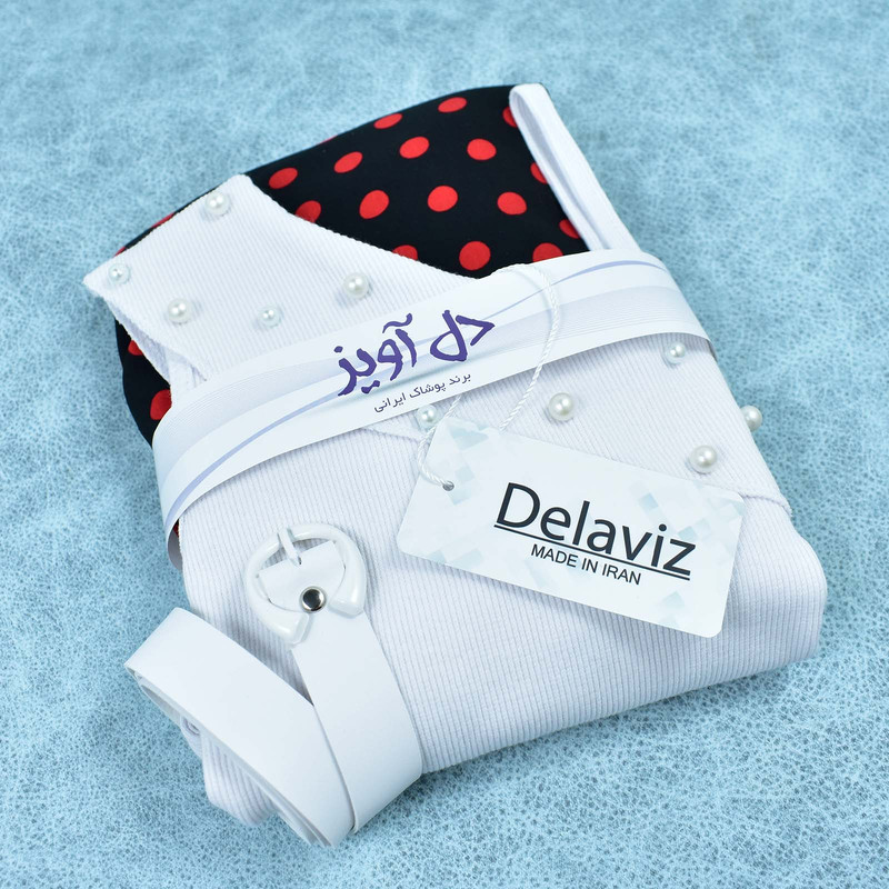 قیمت و خرید ست تاپ و دامن دخترانه دل آویز مدل T293