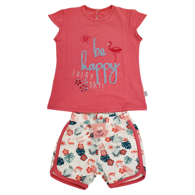 قیمت و خرید ست تاپ و شلوارک دخترانه کد 1001