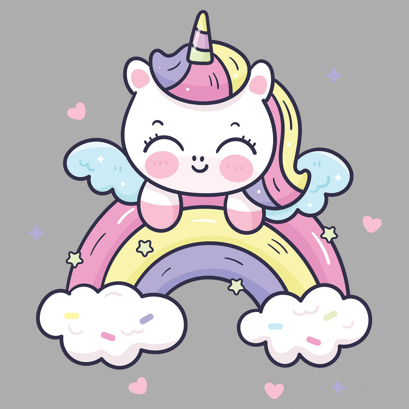 قیمت و خرید استیکر پارچه و لباس مدل dtf طرح یونیکورن کد H20.712 مجموعه 3 عددی