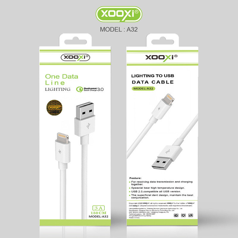 قیمت و خرید کابل تبدیل USB به لایتنینگ ژوژی مدل A32 طول 1.5 متر