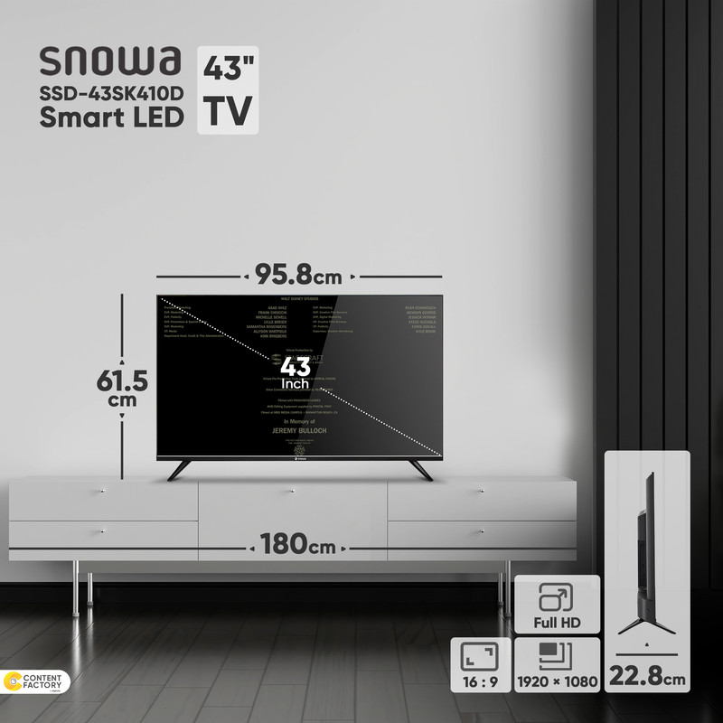 قیمت و خرید تلویزیون ال ای دی هوشمند اسنوا مدل SSD-43SK410D سایز 43 اینچ