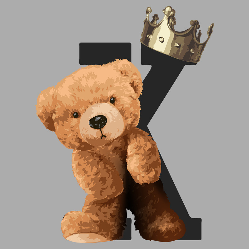 قیمت و خرید استیکر پارچه و لباس مدل dtf طرح تدی کد H15.149 مجموعه 4 عددی