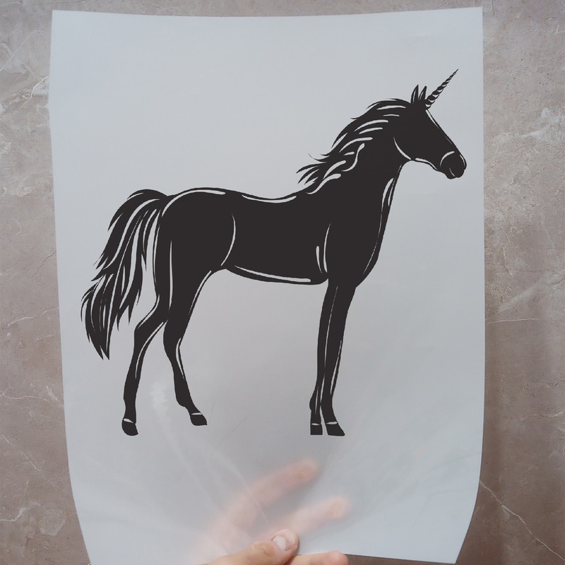 قیمت و خرید استیکر پارچه و لباس مدل dtf طرح یونیکورن کد H15.1158 مجموعه 4 عددی