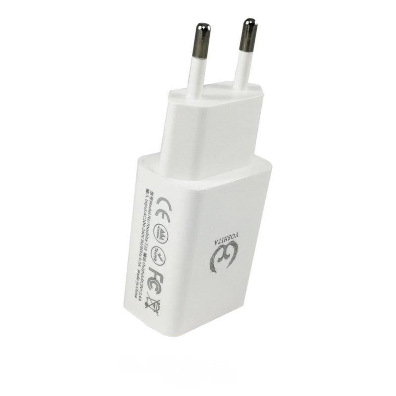 قیمت و خرید شارژر دیواری یوشیتا مدل T25 به همراه کابل تبدیل لایتنینگ