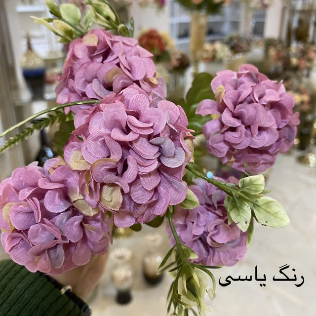 قیمت و خرید دسته گل مصنوعی مدل بوته جعفری 5 شاخه