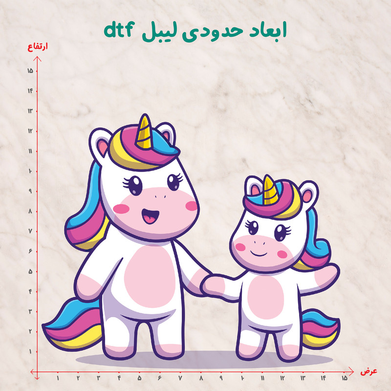 قیمت و خرید استیکر پارچه و لباس مدل dtf طرح یونیکورن کد H15.910 مجموعه 4 عددی