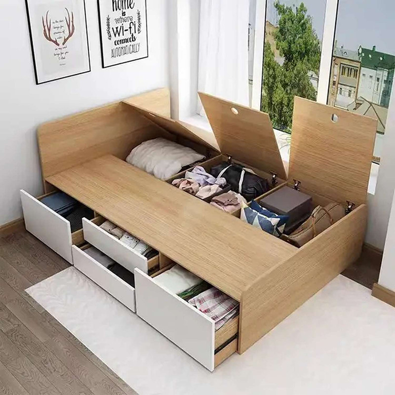 قیمت و خرید تخت خواب تک نفره مدل باکس دار شاهد سایز 90×200 سانتی متر