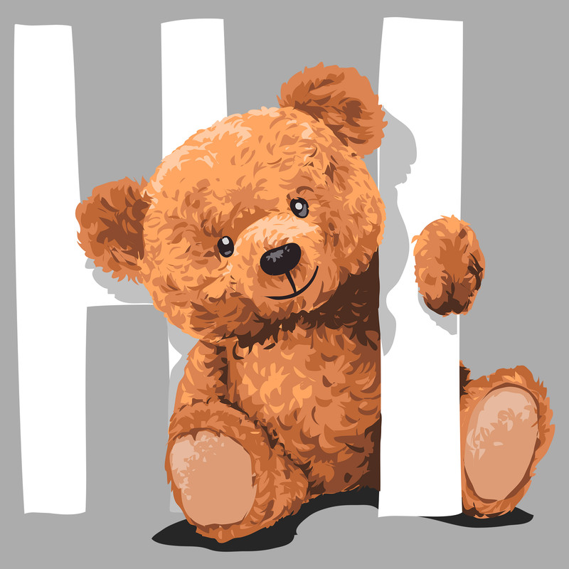 قیمت و خرید استیکر پارچه و لباس مدل dtf طرح تدی کد H20.188 مجموعه 24 عددی