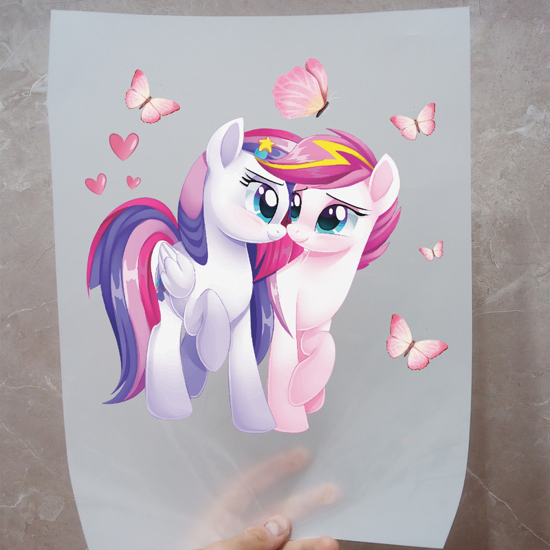 قیمت و خرید استیکر پارچه و لباس مدل dtf طرح یونیکورن کد H15.344 مجموعه 4 عددی