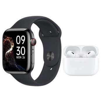 قیمت و خرید ساعت هوشمند 45میلی‌متر ویسمی مدل wisme-x15 با بند سیلیکونی به همراه هدفون