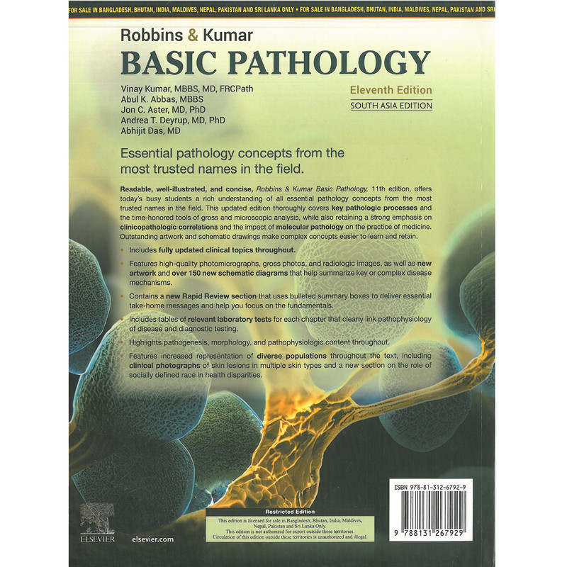 قیمت و خرید کتاب Robbins & Kumar Basic Pathology 11th edition اثر Vinay ...