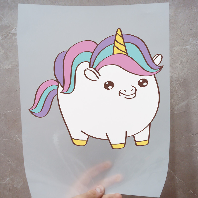 قیمت و خرید استیکر پارچه و لباس مدل dtf طرح یونیکورن کد H20.757 مجموعه 3 عددی