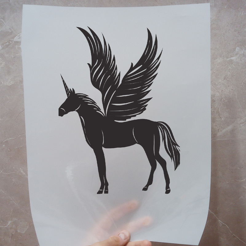 قیمت و خرید استیکر پارچه و لباس مدل dtf طرح یونیکورن کد H15.1189 مجموعه 4 عددی