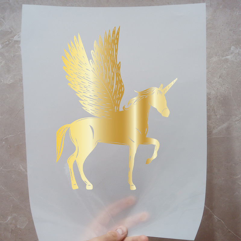 قیمت و خرید استیکر پارچه و لباس مدل dtf طرح یونیکورن کد H20.1112 مجموعه 3 عددی