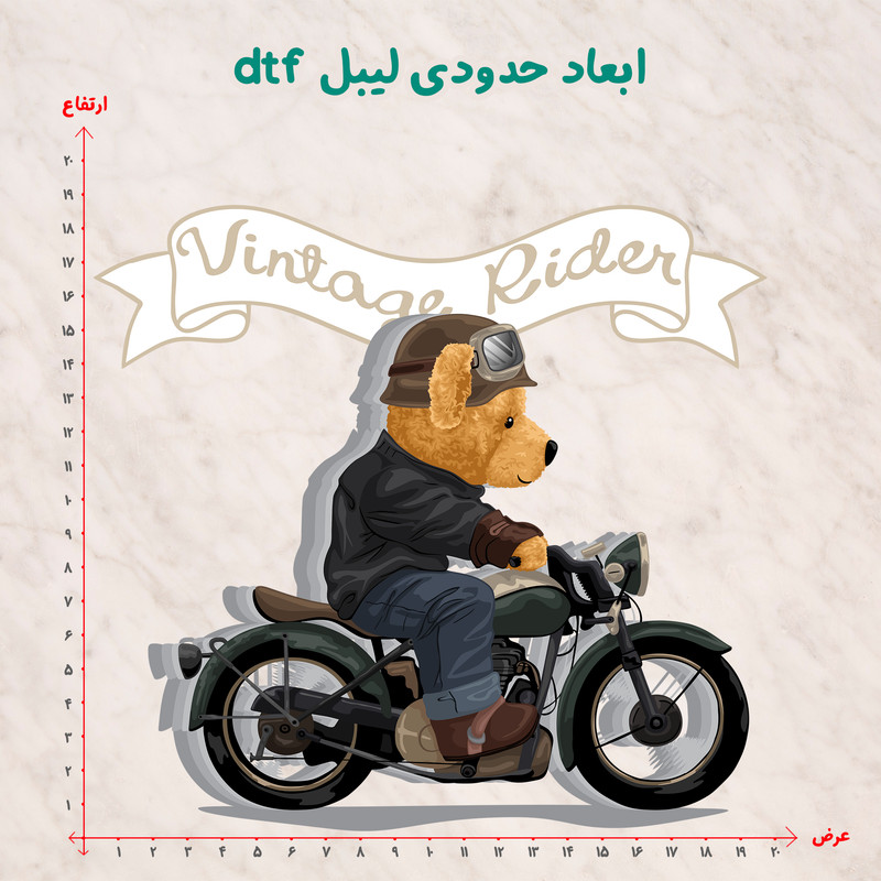 قیمت و خرید استیکر پارچه و لباس مدل dtf طرح تدی کد H20.66 مجموعه 3 عددی