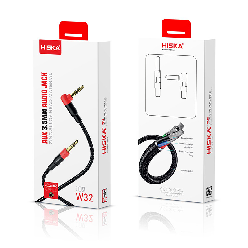 قیمت و خرید کابل AUX هیسکا مدل W32 طول 1 متر