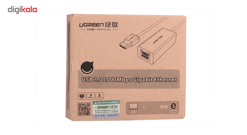 قیمت و خرید مبدل USB به Gigabit Ethernet یوگرین مدل CR111