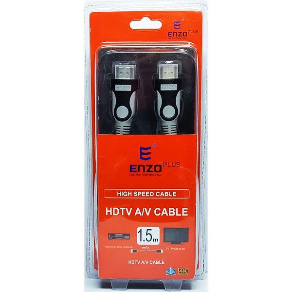 قیمت و خرید کابل HDMI انزو پلاس مدل HDTV 19+1 4Kx2K 1001 طول 1.5 متر