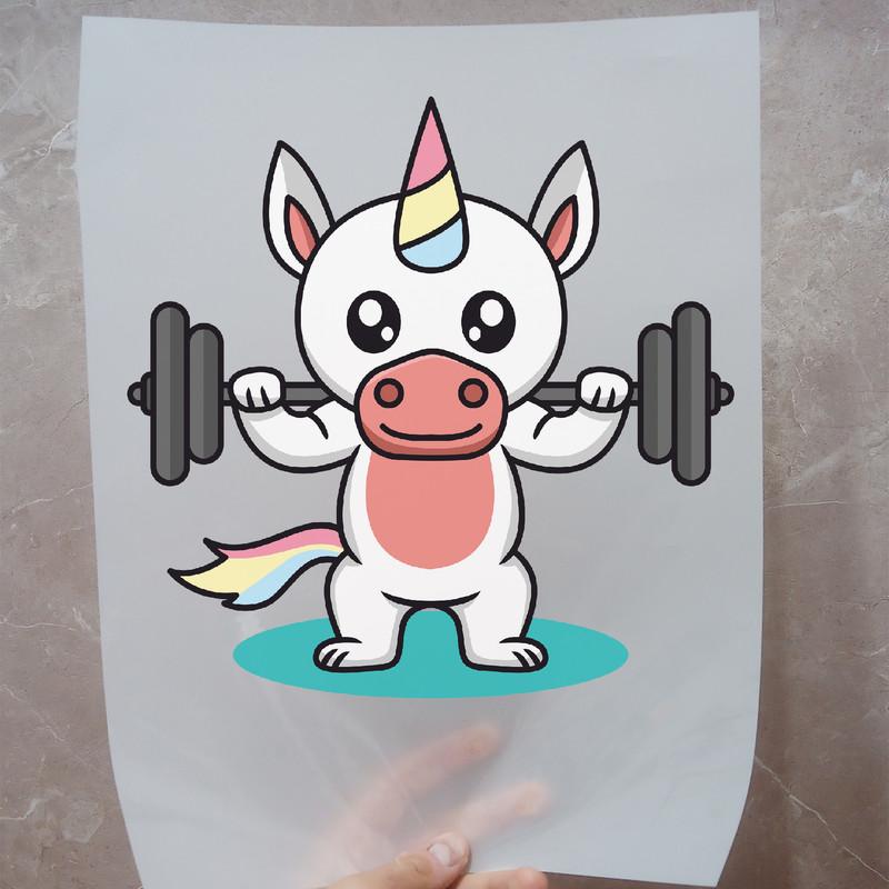 قیمت و خرید استیکر پارچه و لباس مدل dtf طرح یونیکورن کد H20.736 مجموعه 3 عددی