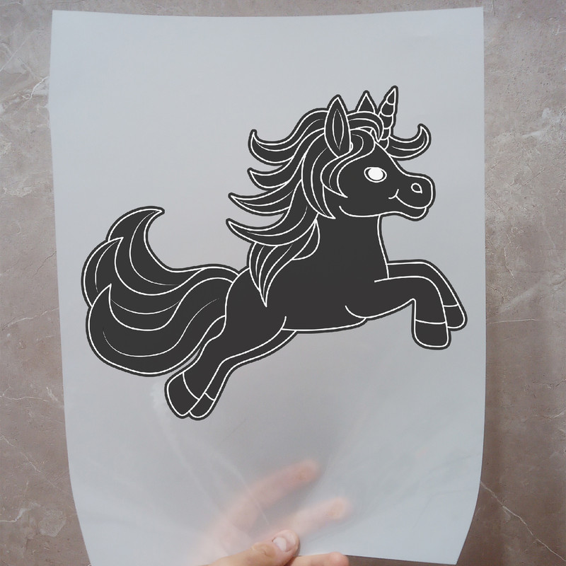 قیمت و خرید استیکر پارچه و لباس مدل dtf طرح یونیکورن کد H20.1208 مجموعه 3 عددی