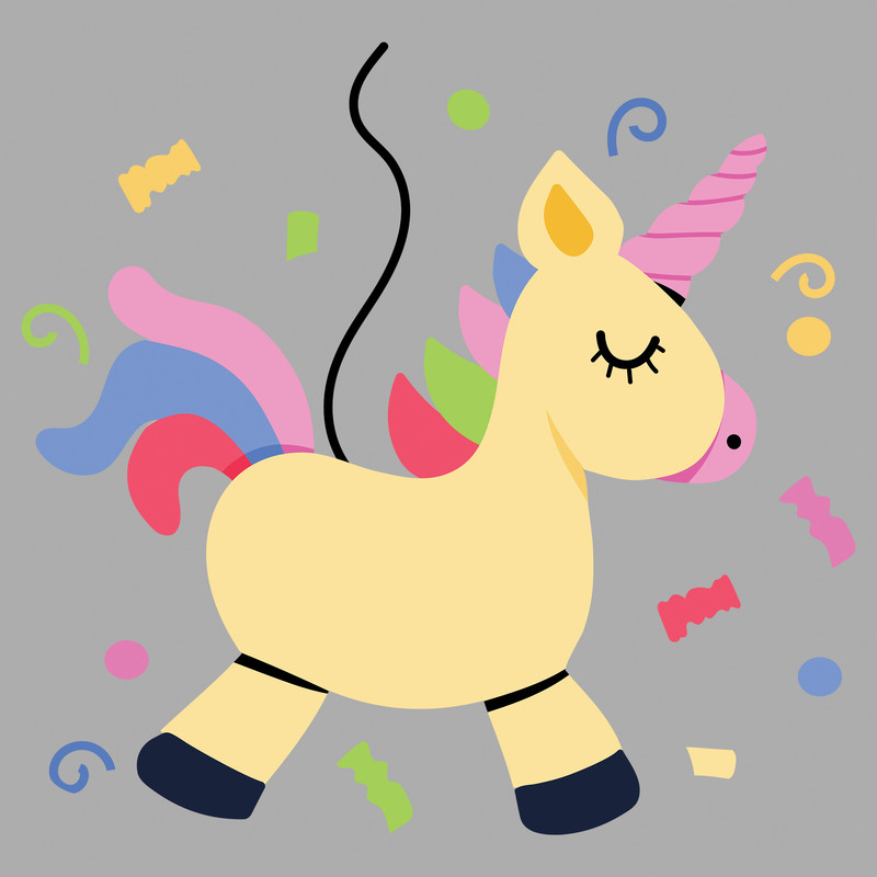 قیمت و خرید استیکر پارچه و لباس مدل dtf طرح یونیکورن کد H20.199 مجموعه 3 عددی