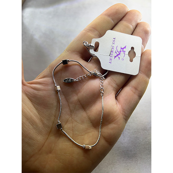 قیمت و خرید پابند زنانه وای اس ایکس مدل زنجیری پنج مکعب کد 4653263