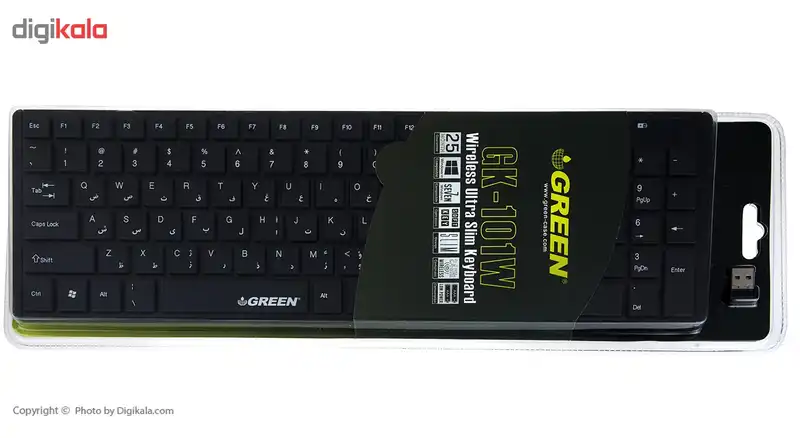 قیمت و خرید ⚡️ کیبورد بی سیم گرین مدل Gk 101w با حروف فارسی فروشگاه