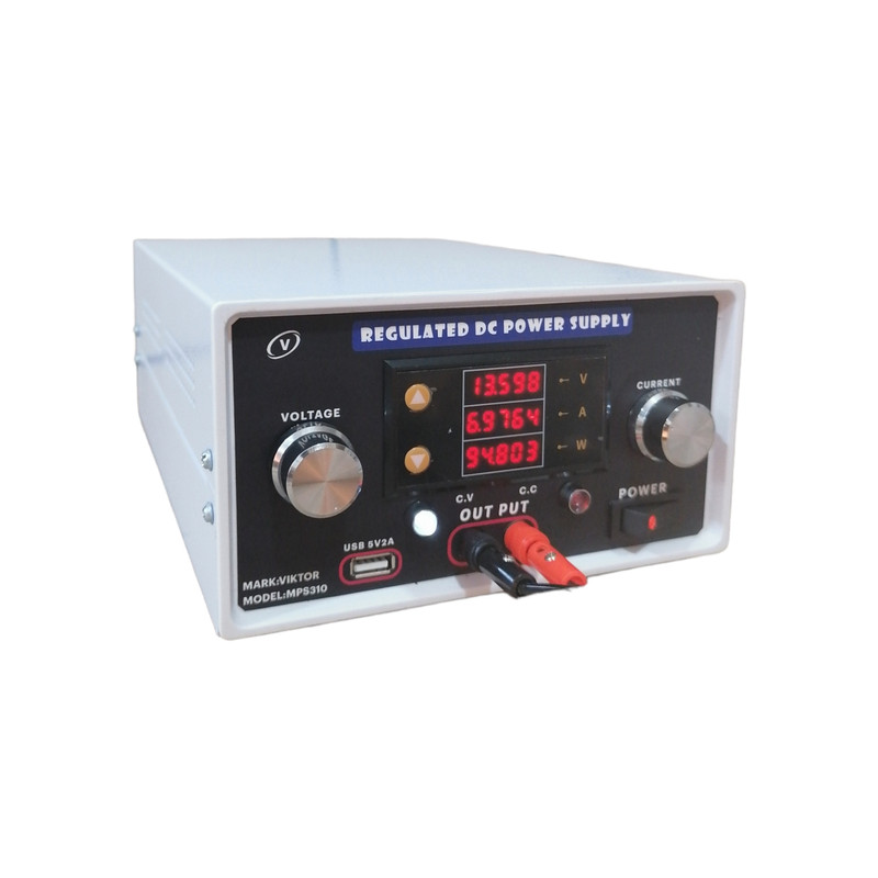 قیمت و خرید منبع تغذیه الکتریکی 34 ولت 10 آمپر ویکتور مدل MPS-310