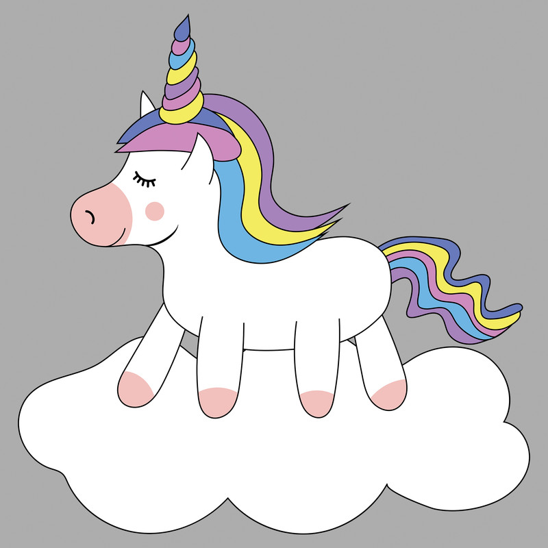 قیمت و خرید استیکر پارچه و لباس مدل dtf طرح یونیکورن کد H15.811 مجموعه 4 عددی